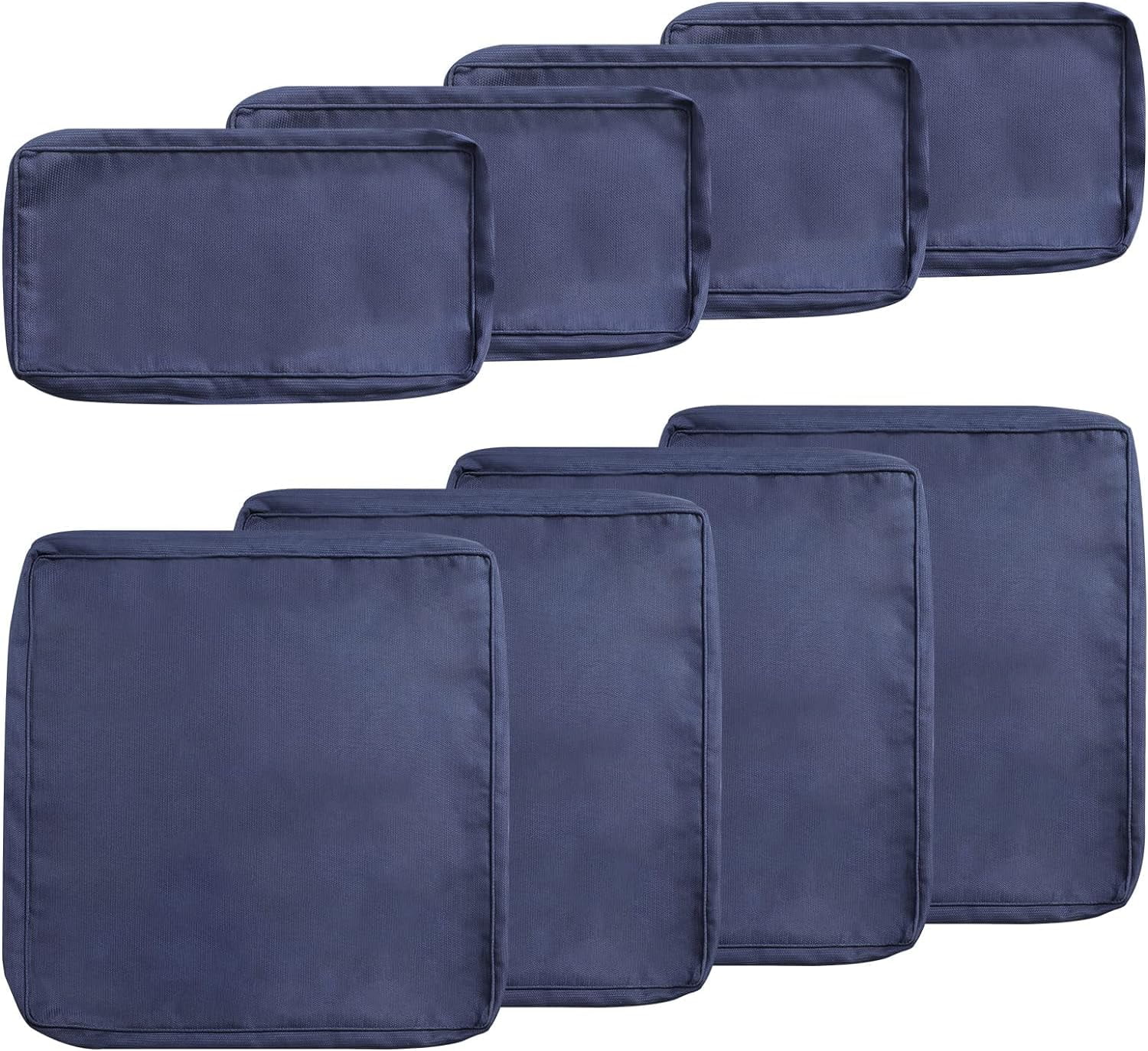 Waterproof SUNCROWN 8Pc Outdoor Patio Furniture Cushion Covers, Zipper ...