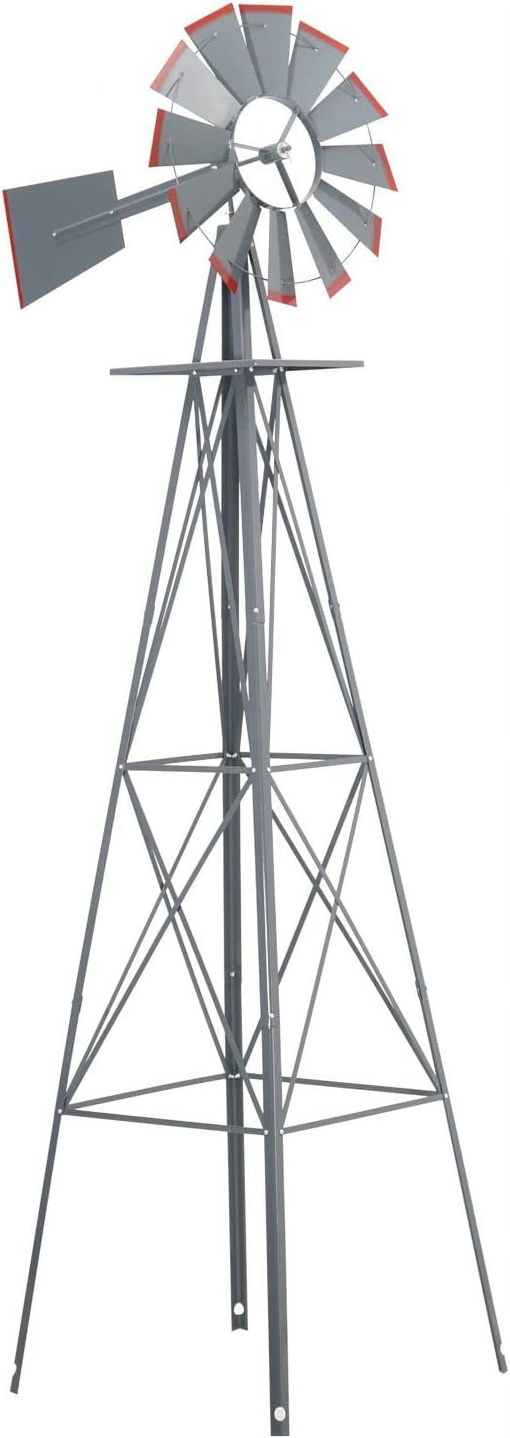SUNCROWN 8FT Ornamental Windmill Backyard Garden Decoration Weather ...
