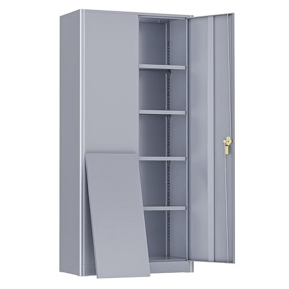 SUNCROWN Metal Garage Storage Cabinet, 72" Locking Steel Garage ...
