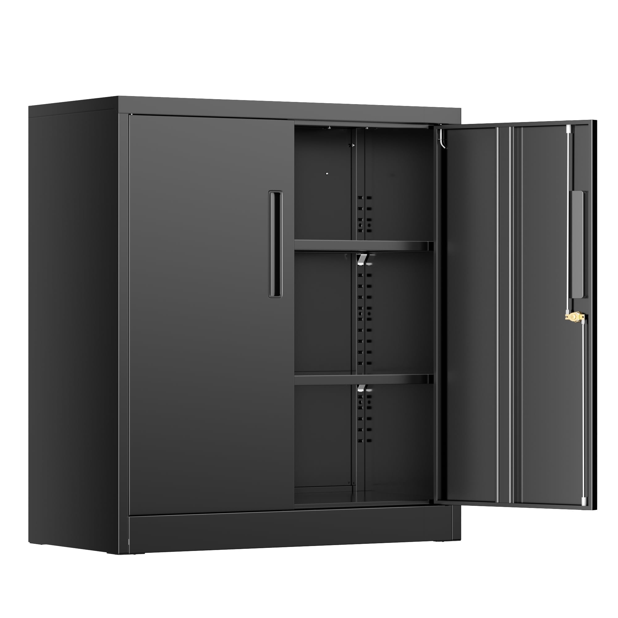 SUNCROWN Metal Storage Cabinet with Locking Doors, Lockable Cabinet ...