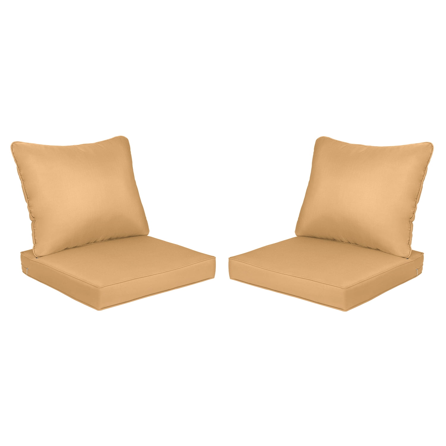 SUNCROWN Outdoor 4-Piece Replacement Cushions for Patio Furniture ...