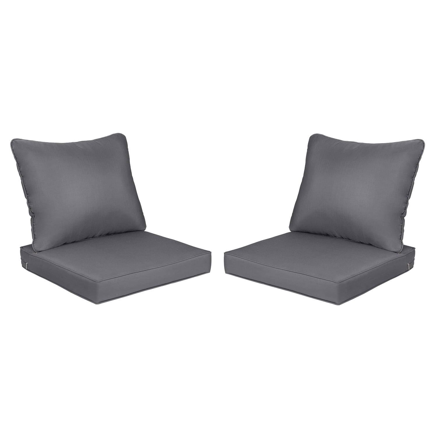 SUNCROWN Outdoor 4-Piece Replacement Cushions for Patio Furniture ...