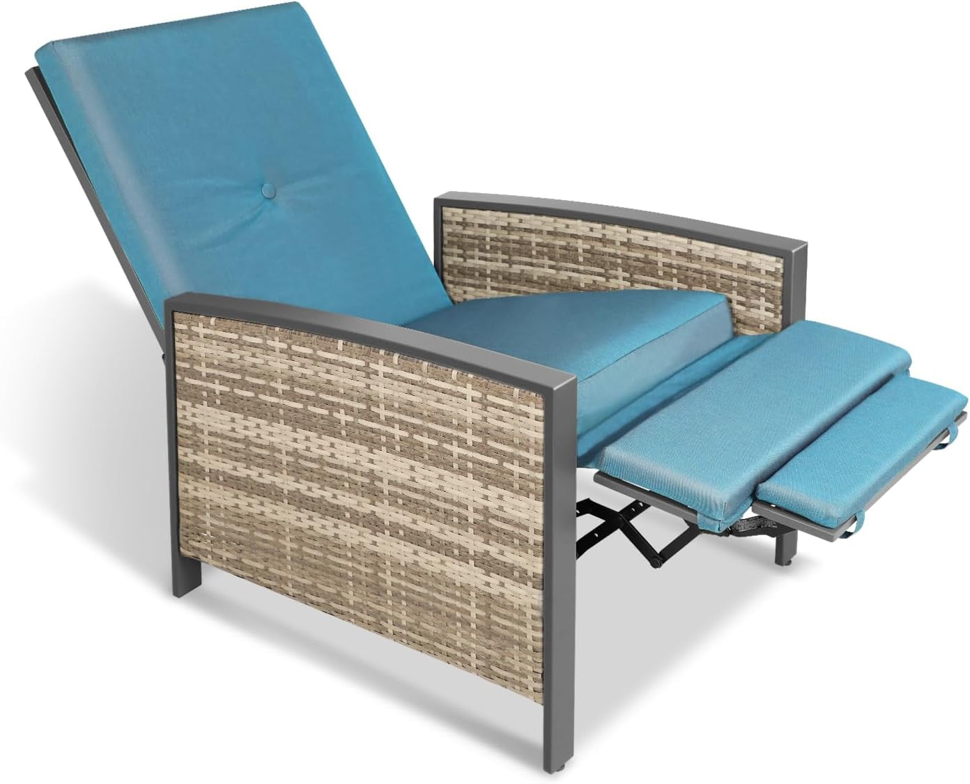SUNCROWN Outdoor & Indoor Recliner Chair, Patio Adjustable Recliner ...