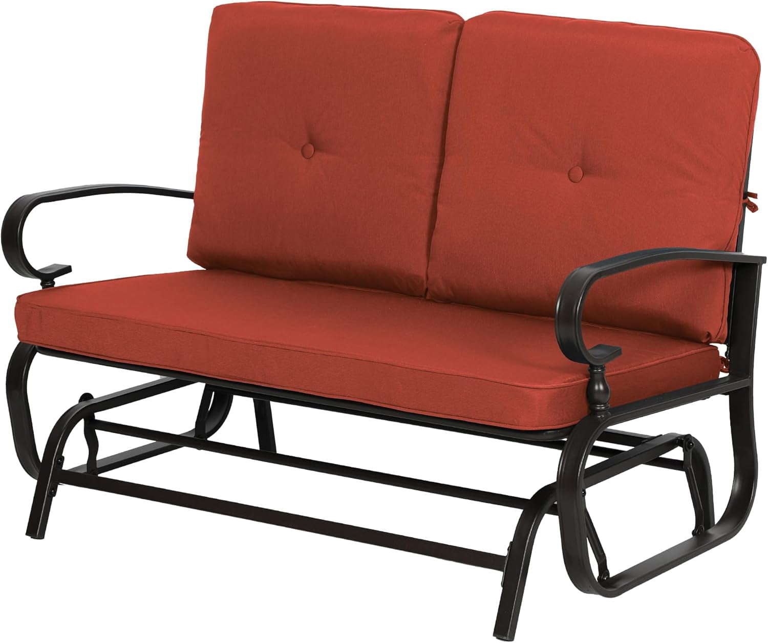 SUNCROWN Outdoor Swing Glider Chair, Patio 2 Seats Loveseat Rocking ...