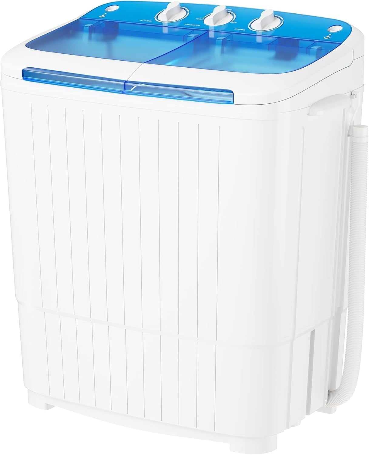 SUNCROWN Portable Twin Tub Washing Machine with Longer Hose, 16lbs Mini ...