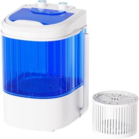 HOMCOM 1.3 Cu. Ft. Compact Washer, Portable Washing Machine with 8 ...