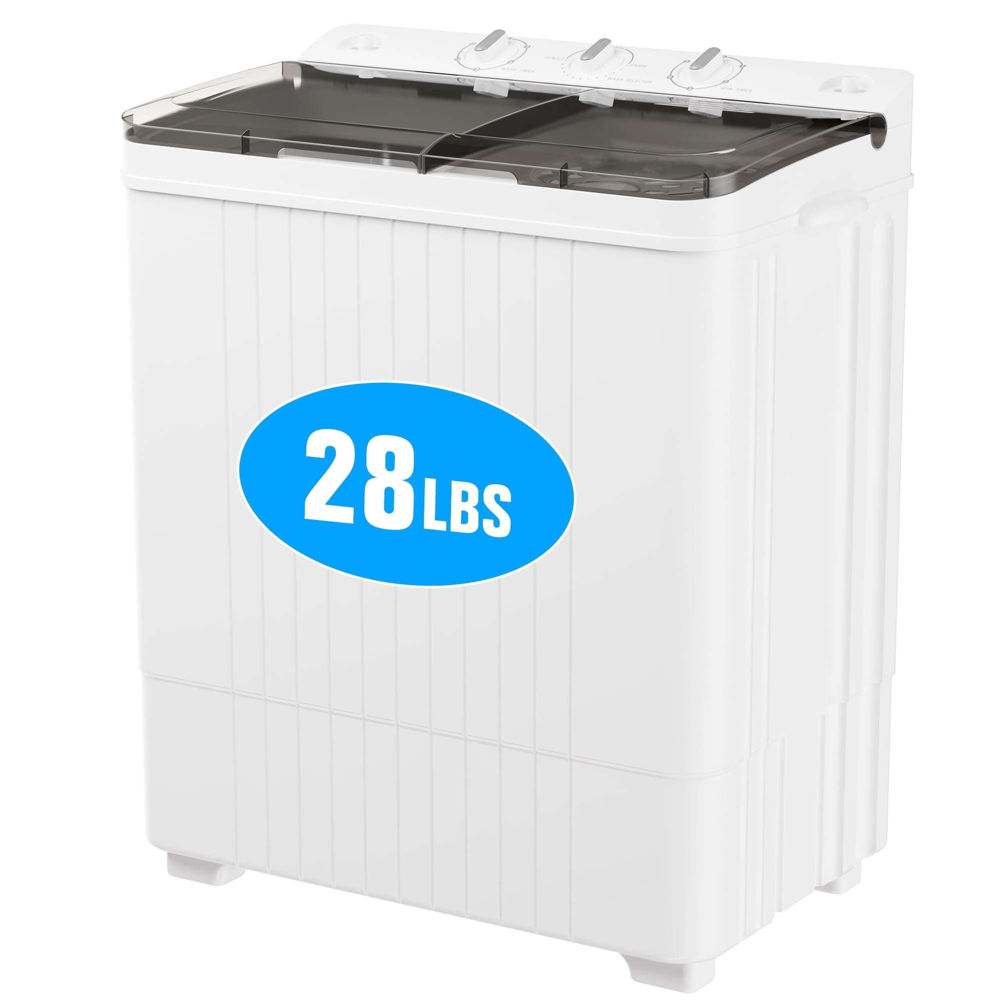 SUNCROWN Portable Washing Machine with Longer Hose, 28Lbs Compact Mini ...