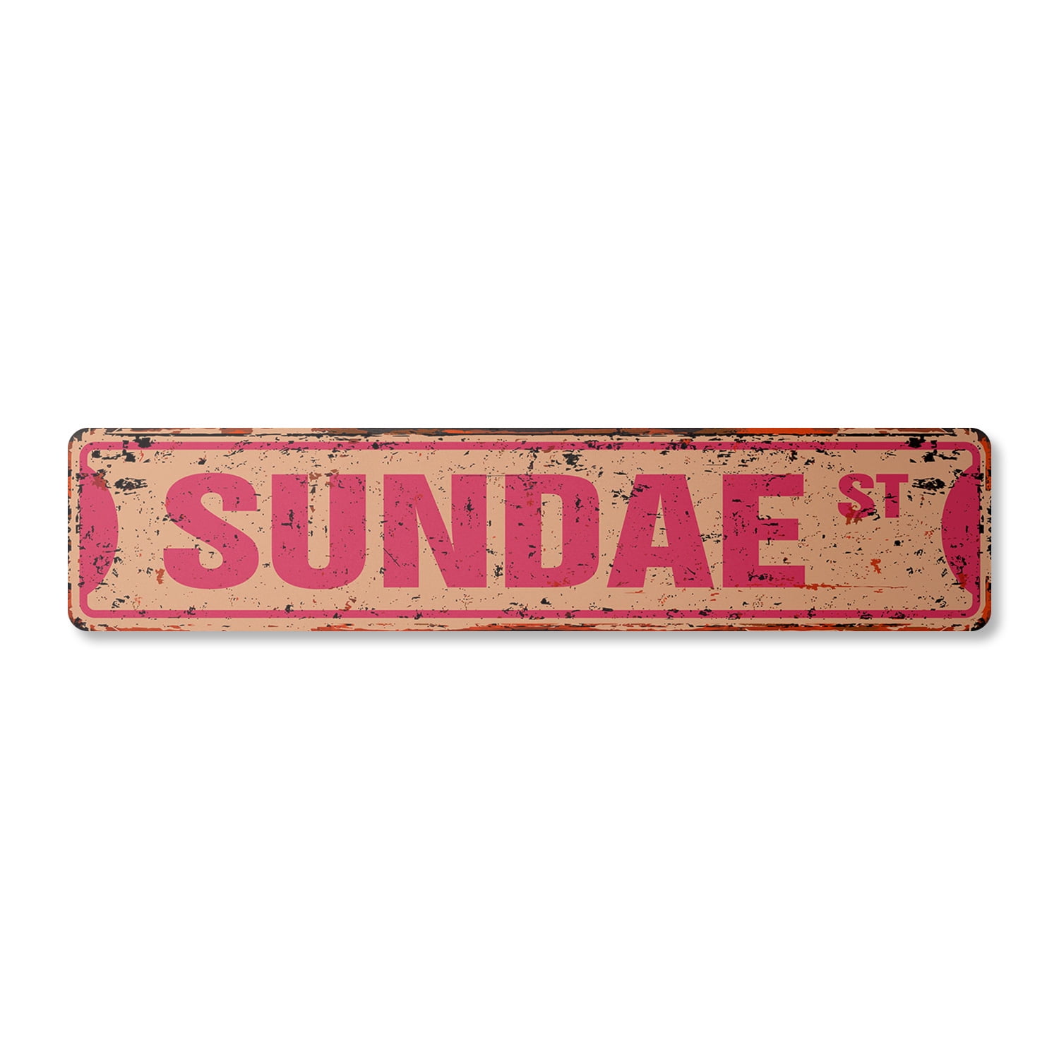 SUNDAE Vintage Aluminum Street Sign ice cream shop lover hot rustic ...