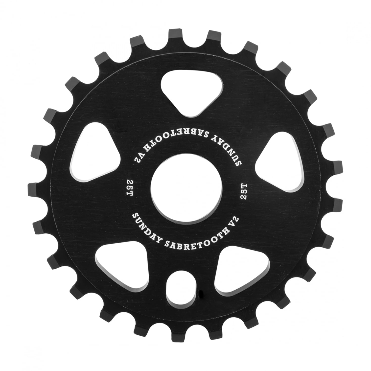 Sunday Sabretooth V2 BMX Sprocket 25T Black Aluminum Chainring ...