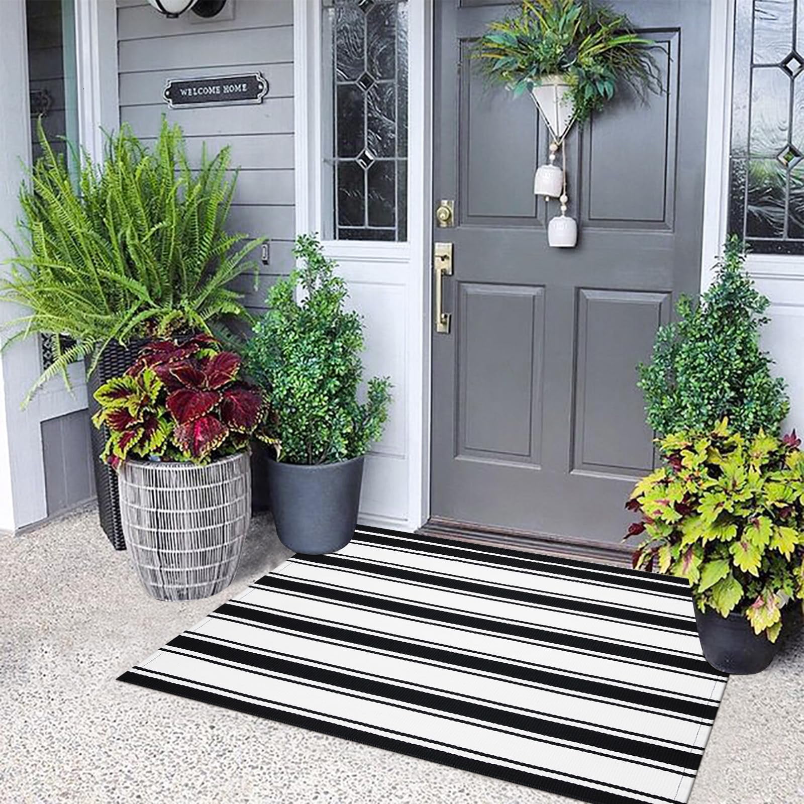 SUNDEREY 2.3'x3.6' Small Front Door Mat,2.3x3.6ft Washable Outdoor Rugs ...