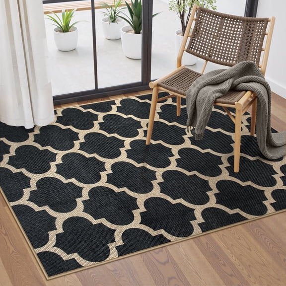 Jute Rug Black Border