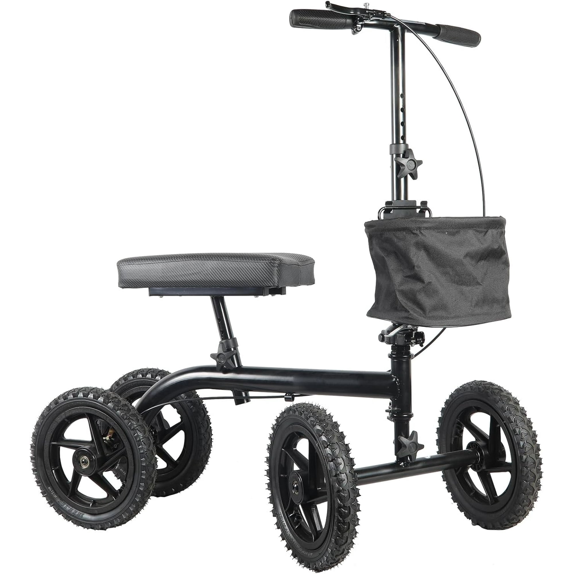 SUNDERWELL Foldable Knee Scooter - Crutch Alternative, Steerable Knee ...