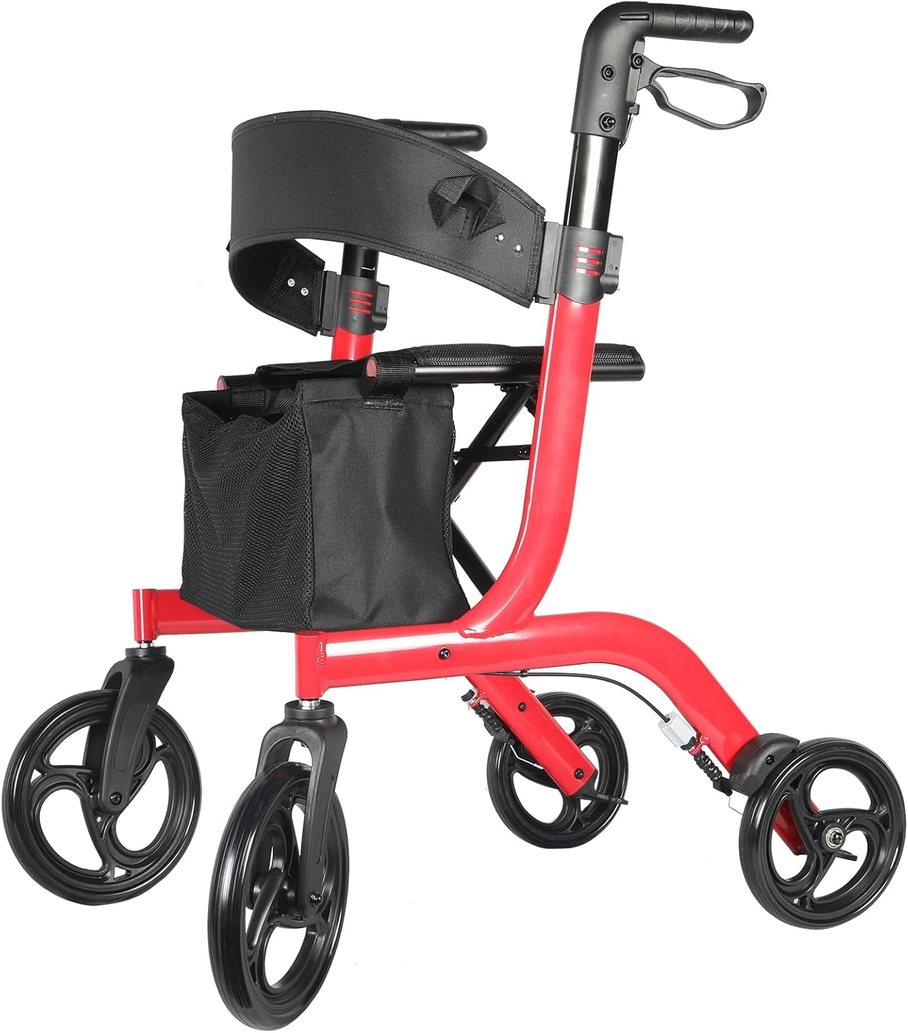 SUNDERWELL Foldable Rollator Walker for Seniors & Adults with Seat ...