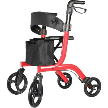 WalkMate Rollator Walker for Seniors with Cup Holder, Upgraded Thumb ...