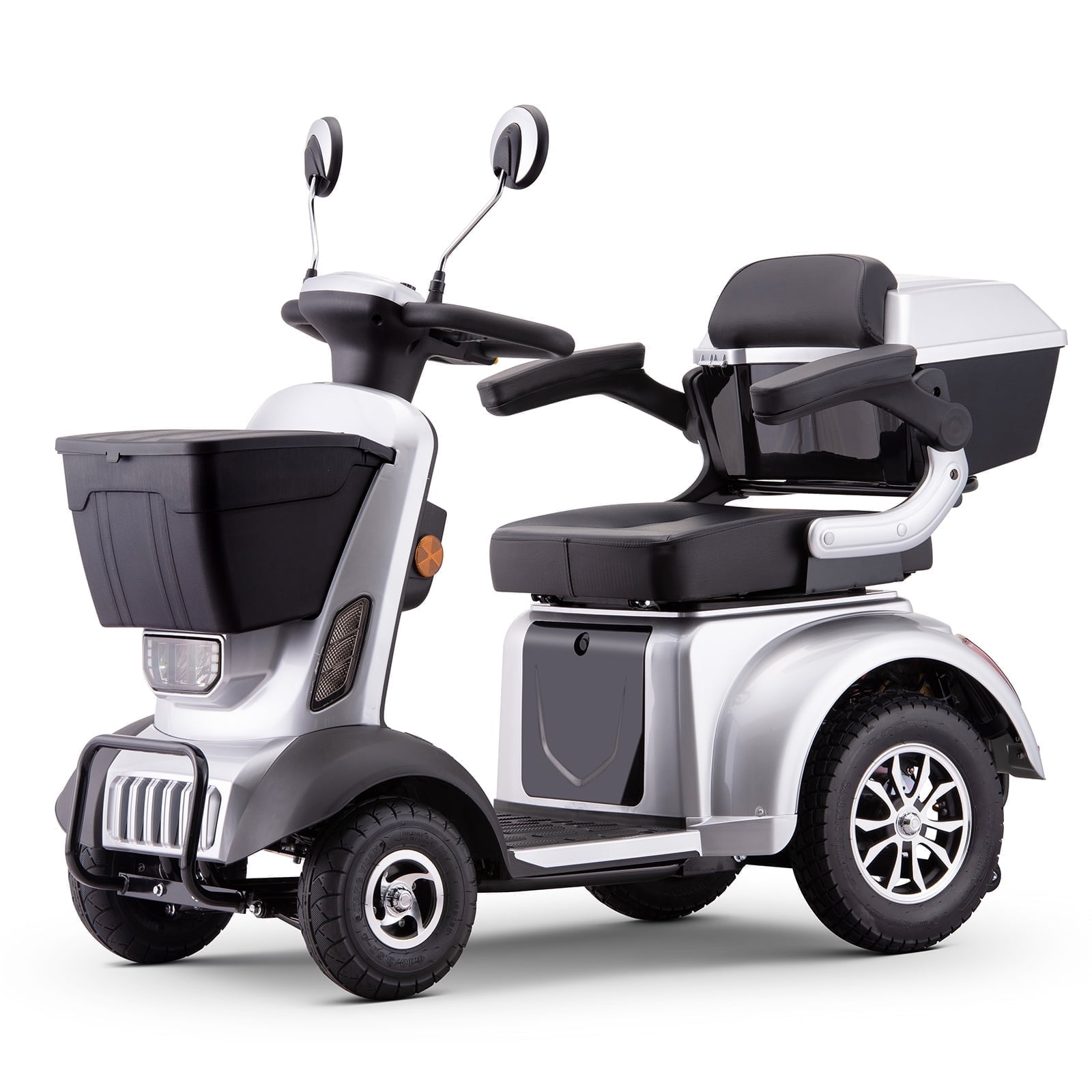 SUNDERWELL Large 4 Wheels Mobility Scooter, Electric Heavy Duty ...