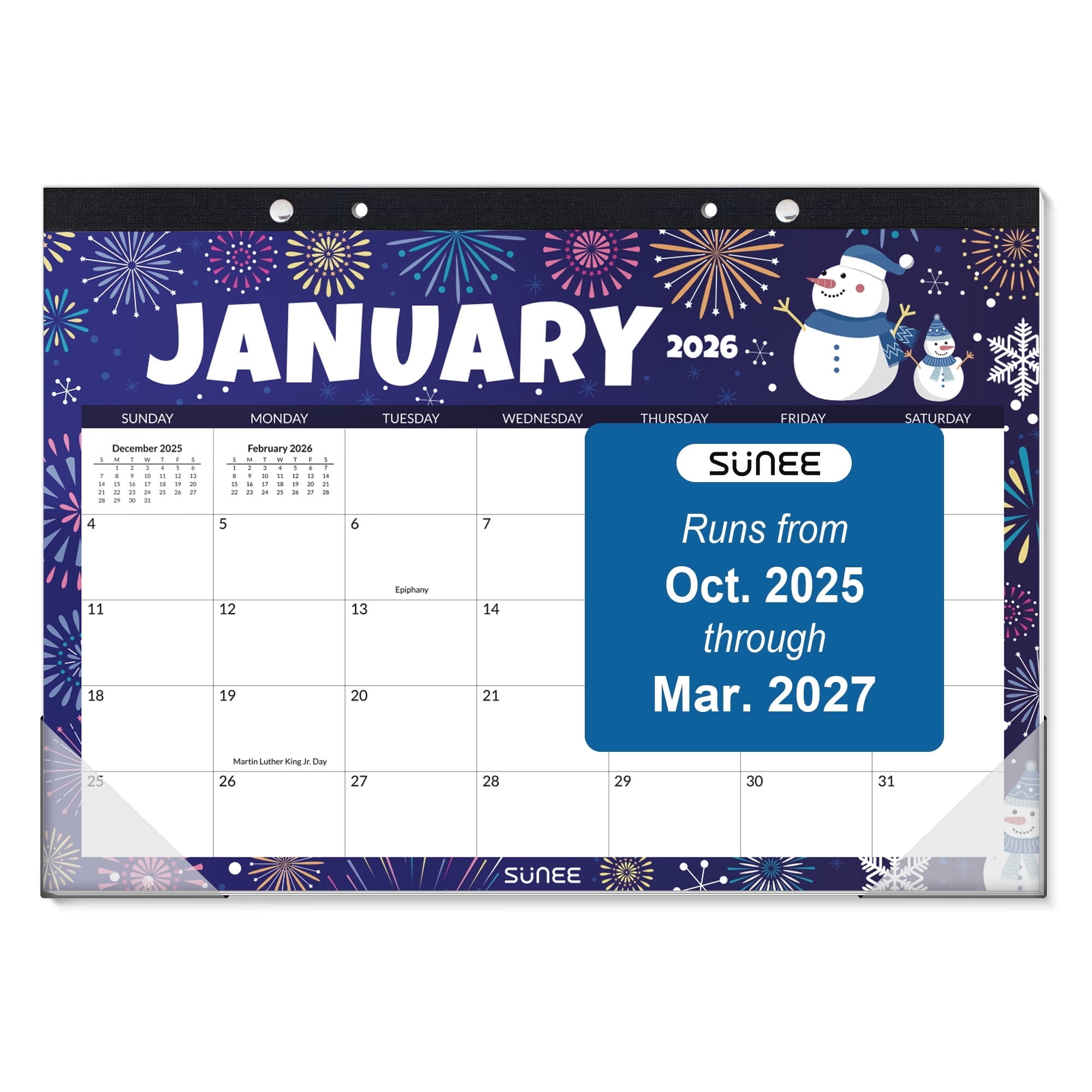 SUNEE 2026 Desk Calendar 17"x12" – 18 Months Monthly Planner from ...