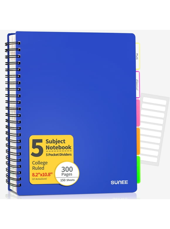 5-Subject Spiral Notebooks in Spiral Notebooks - Walmart.com