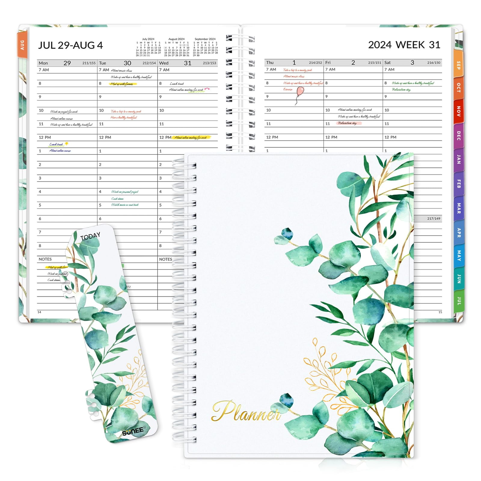 SUNEE Academic Planner 2024-2025, 17 Month Appointment Book 6.4"x8.3 ...