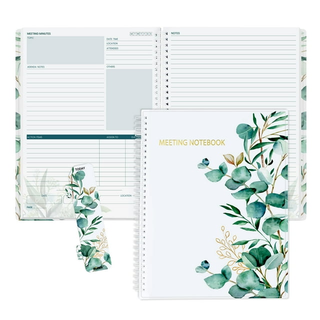 SUNEE Half Meeting Half Note - 8.5"x11" Professional Notebooks for Work ...