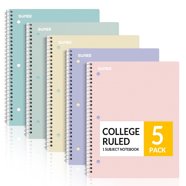 Pukka Pad, 5 Subject Spiral Notebook 12-Pack with Repositionable ...