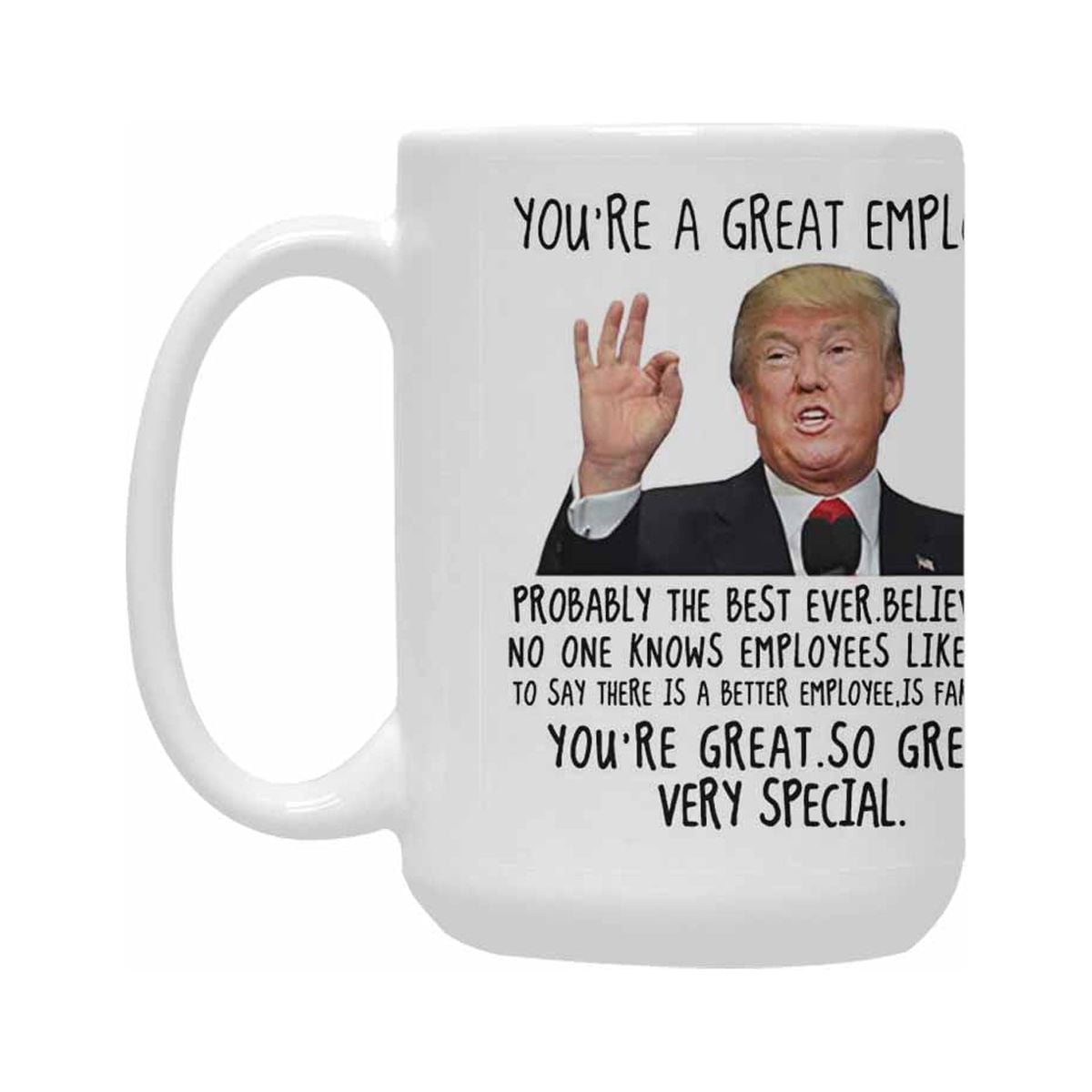 SUNENAT You're A Great Employee Trump Mug, Employee Coffee Mugs Ceramic ...