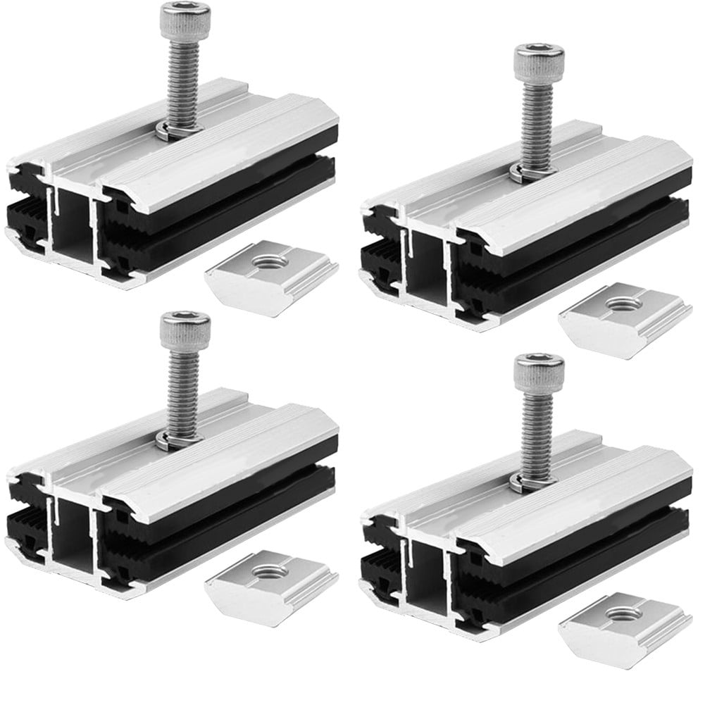 SUNFEX 1/4X Solar Panel Thin Film Middle Clamp Aluminum For Connecting ...