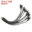 3 in 1 LED Flowing Light up Charger Charging Cable USB Cord for Android ...