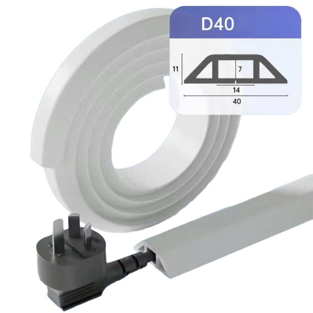 SUNFEX 100cm Floor Cord Cover Self-Adhesive Cord Protector Extension ...