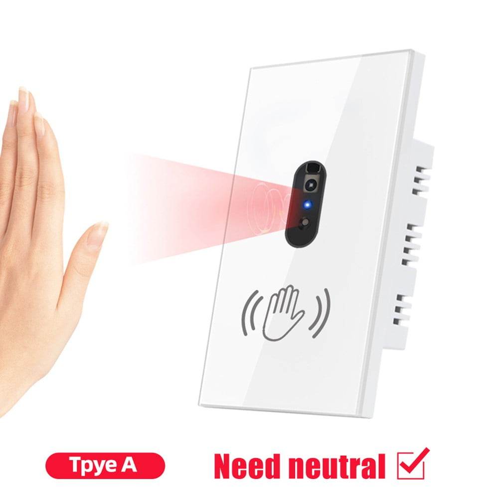 SUNFEX 10A Smart Light Switch Need Neutral Wire US Infrared Sensor Wall ...