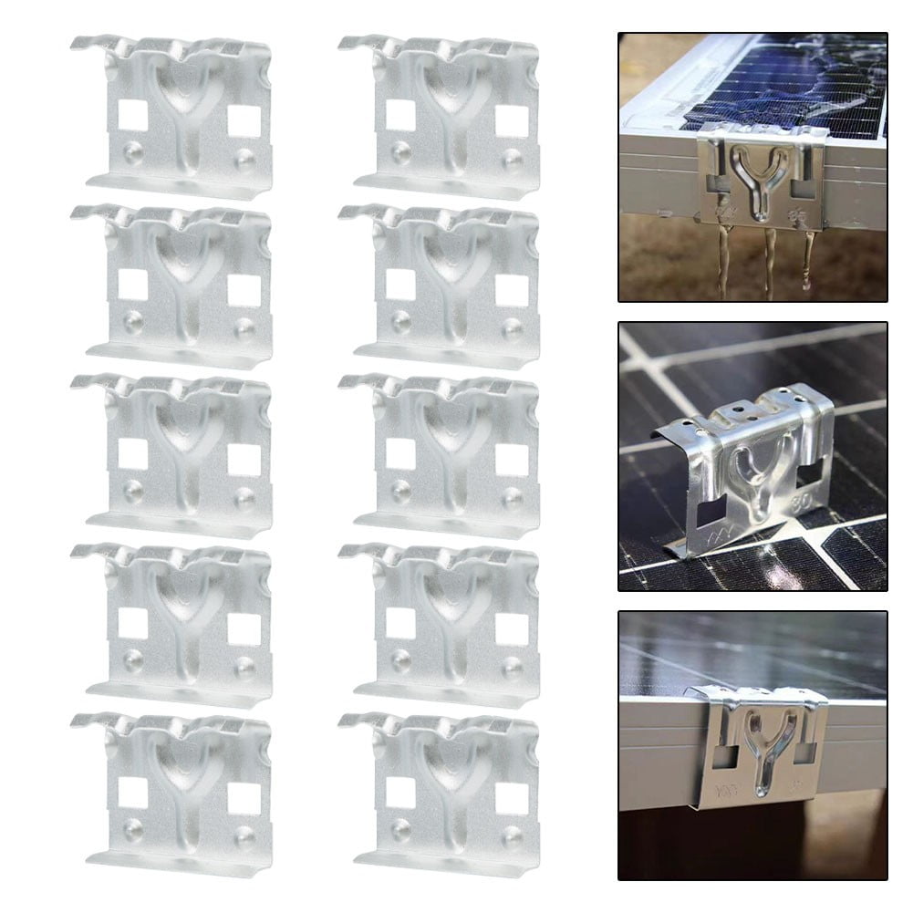SUNFEX 10Pcs Solar Panel Water Drain Clip Sludge Removal Clip Water ...