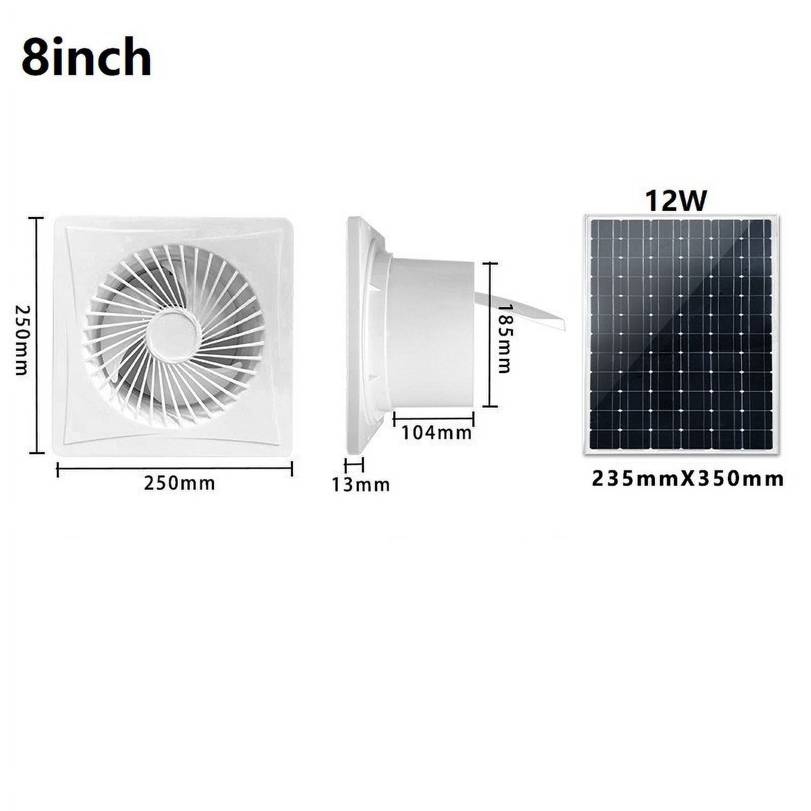 SUNFEX 12W Solar Panel Powered Extractor Ventilation Fan Air Vent ...