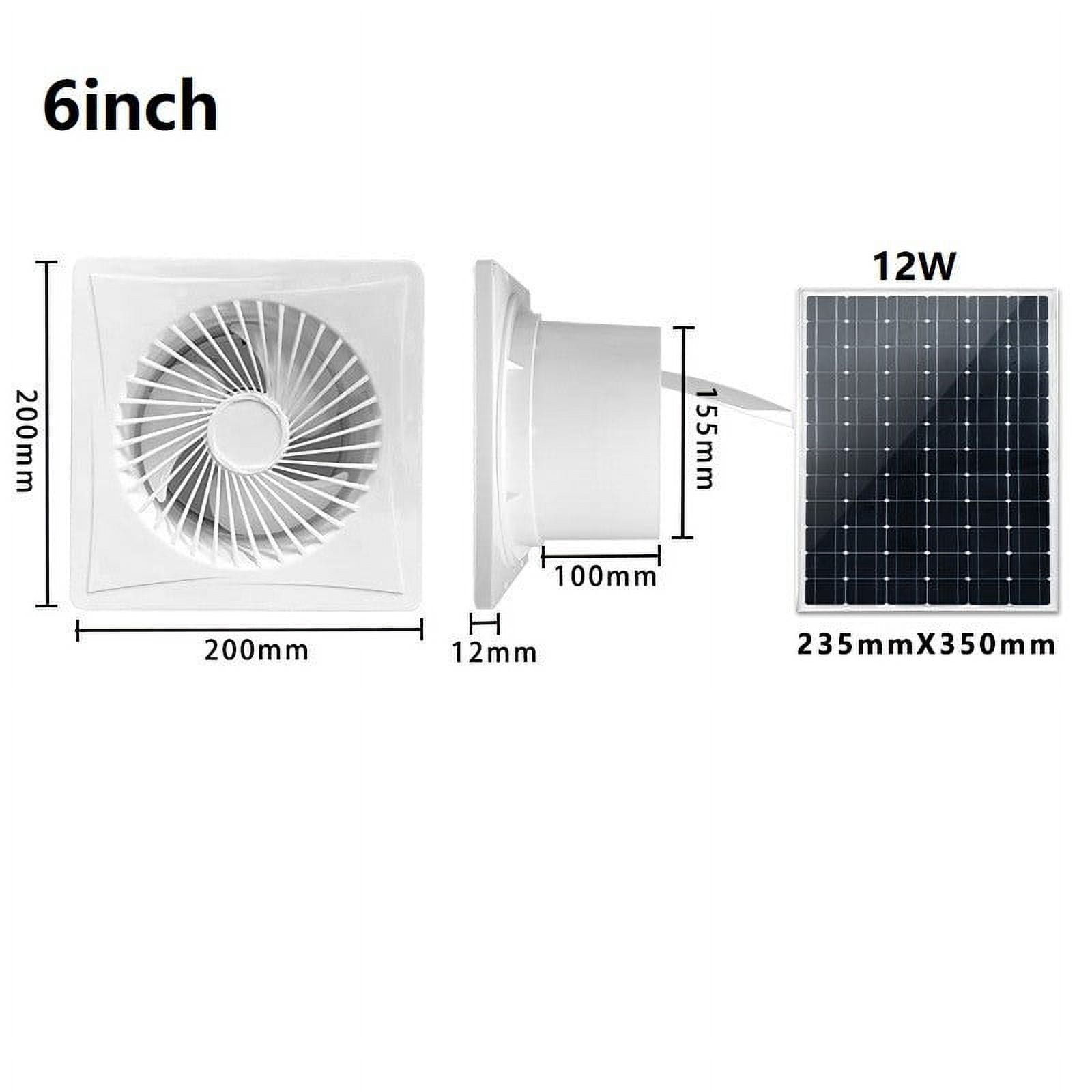 SUNFEX 12W Solar Panel Powered Extractor Ventilation Fan Air Vent ...