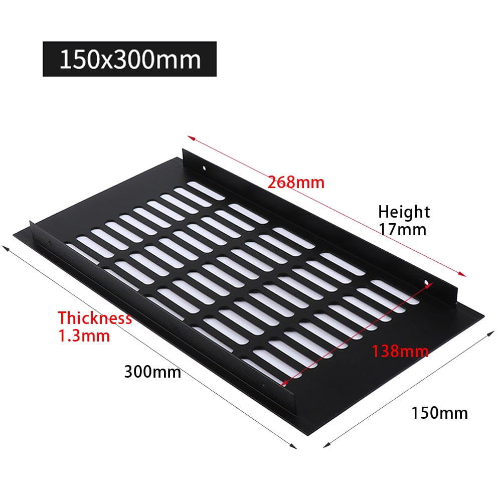 SUNFEX 150Mm Aluminium Rectangular Cabinet Wardrobe Air Vent Grille ...