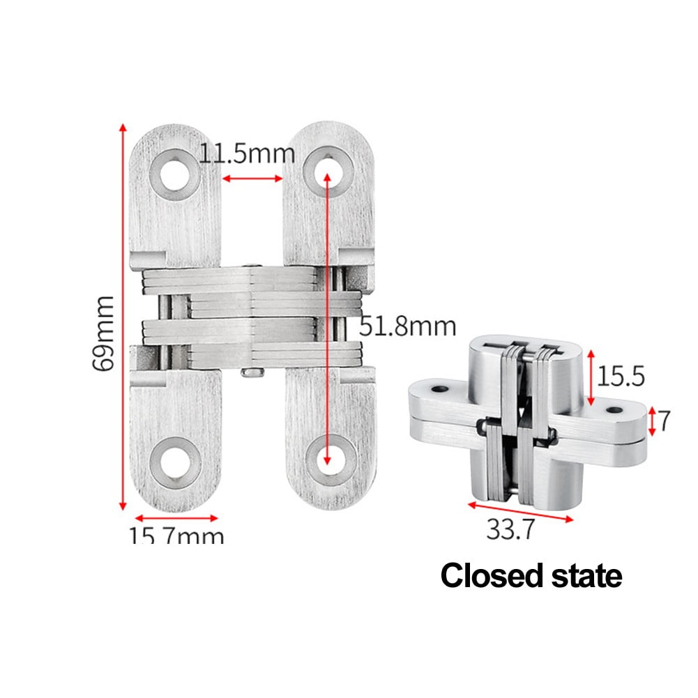 SUNFEX 1Pcs Concealed Cross Hinge Folding Door Hinges Invisible Door ...