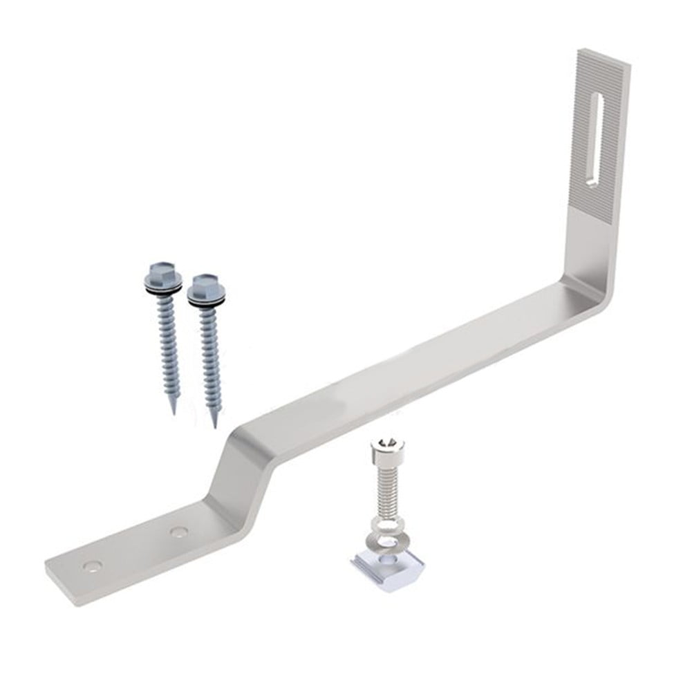 SUNFEX 1Pcs Hook Flat Roof Mount Kits Stainless Steel Solar Flat Tile ...
