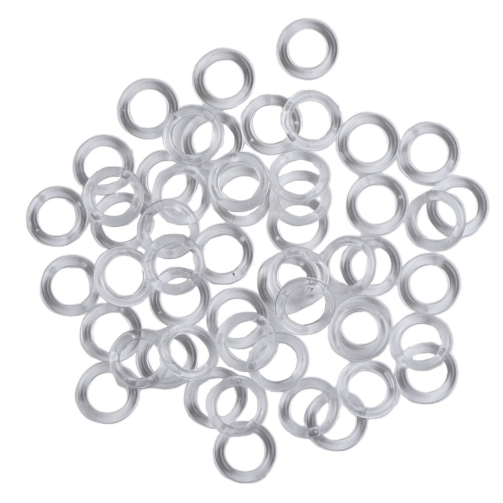 SUNFEX 20/50/100Pcs 11Mm Transparent Curtain Rings Plastic Roman Blind ...