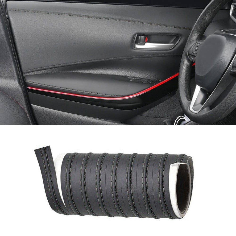 SUNFEX 2M Pu Leather Car Door Dashboard Decor Line Strip Sticker ...