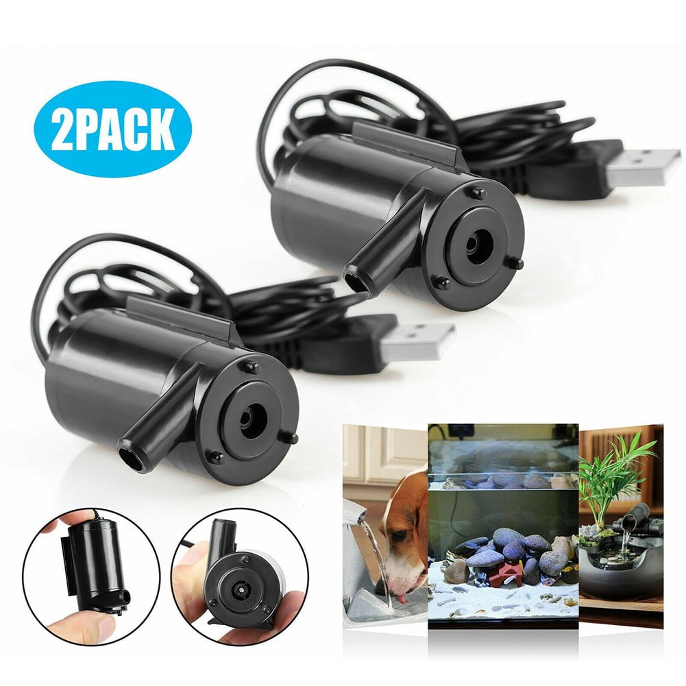 SUNFEX 2Pc Water Pump Submersible Pump Micro 12V Dc Ultra-Quiet ...