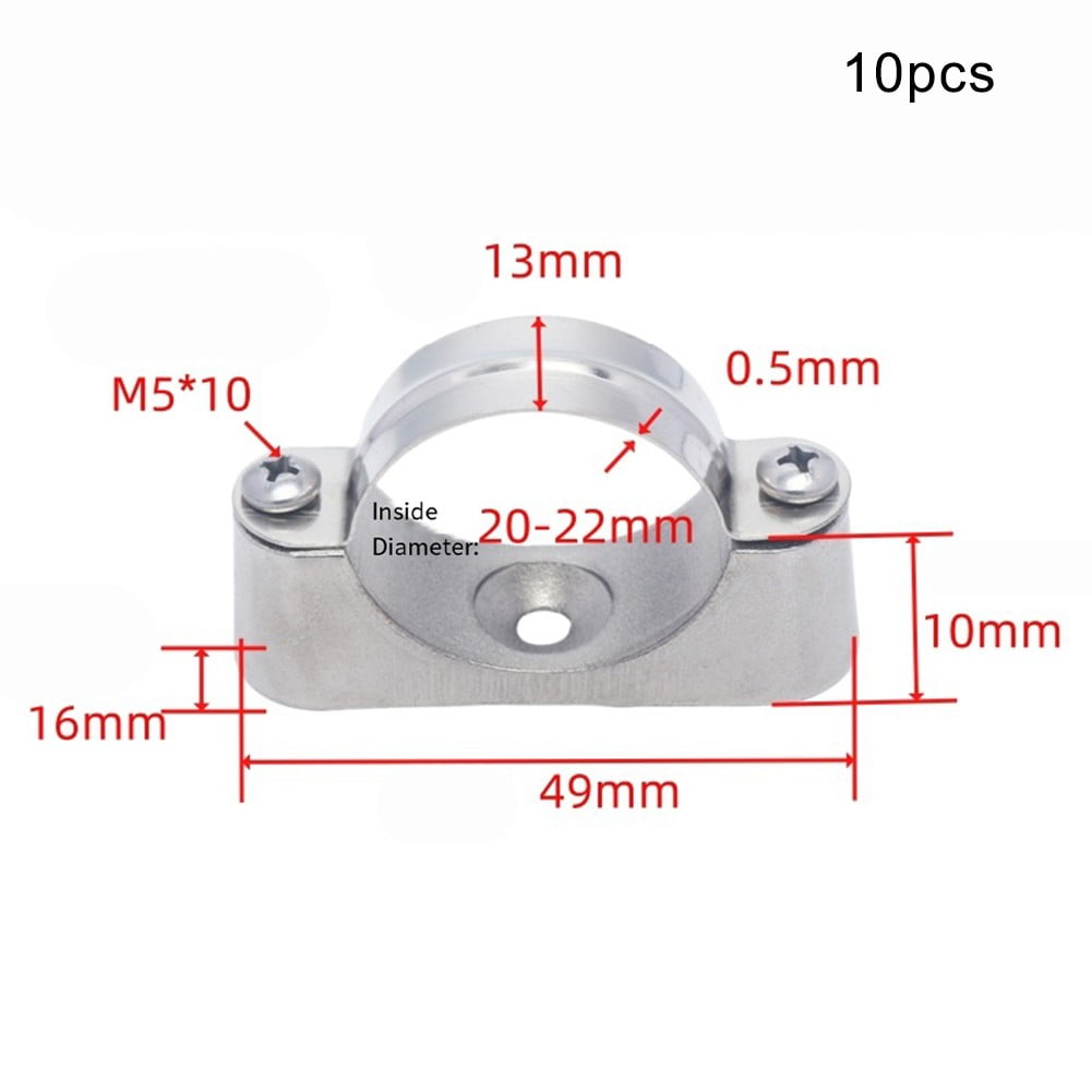 SUNFEX 304 Stainless Steel Pipe Support Pipe Bracket Clamp Pipe Clamp ...
