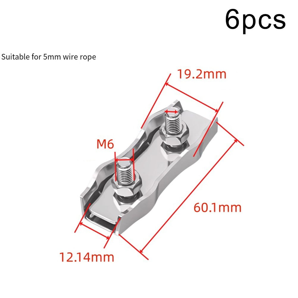 SUNFEX 304 Stainless Steel Wire Rope Double Clamp Head Double Clamp ...