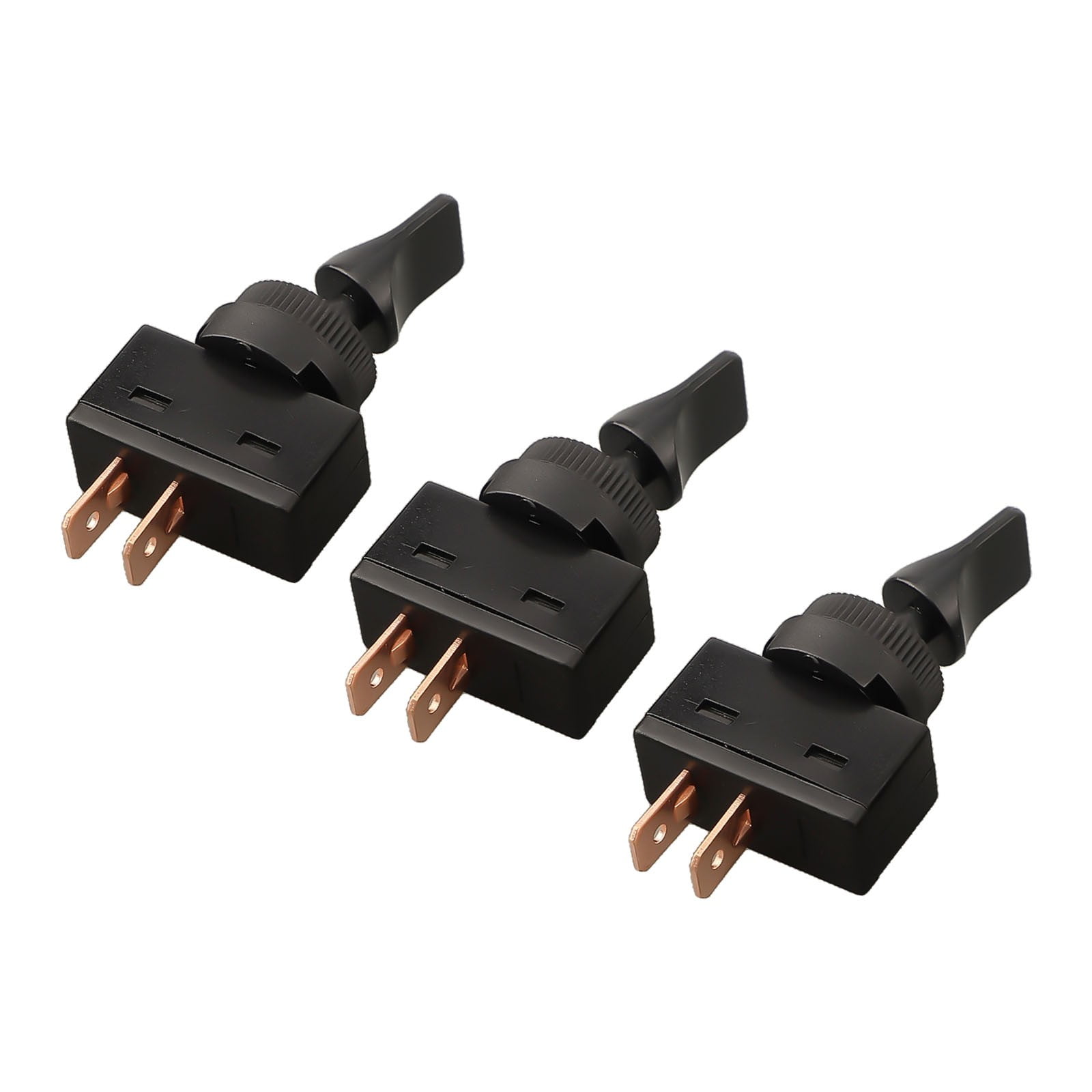 SUNFEX 3Pc Car Toggle Switch Black 12V 20A, Toggle Switch With Flat ...
