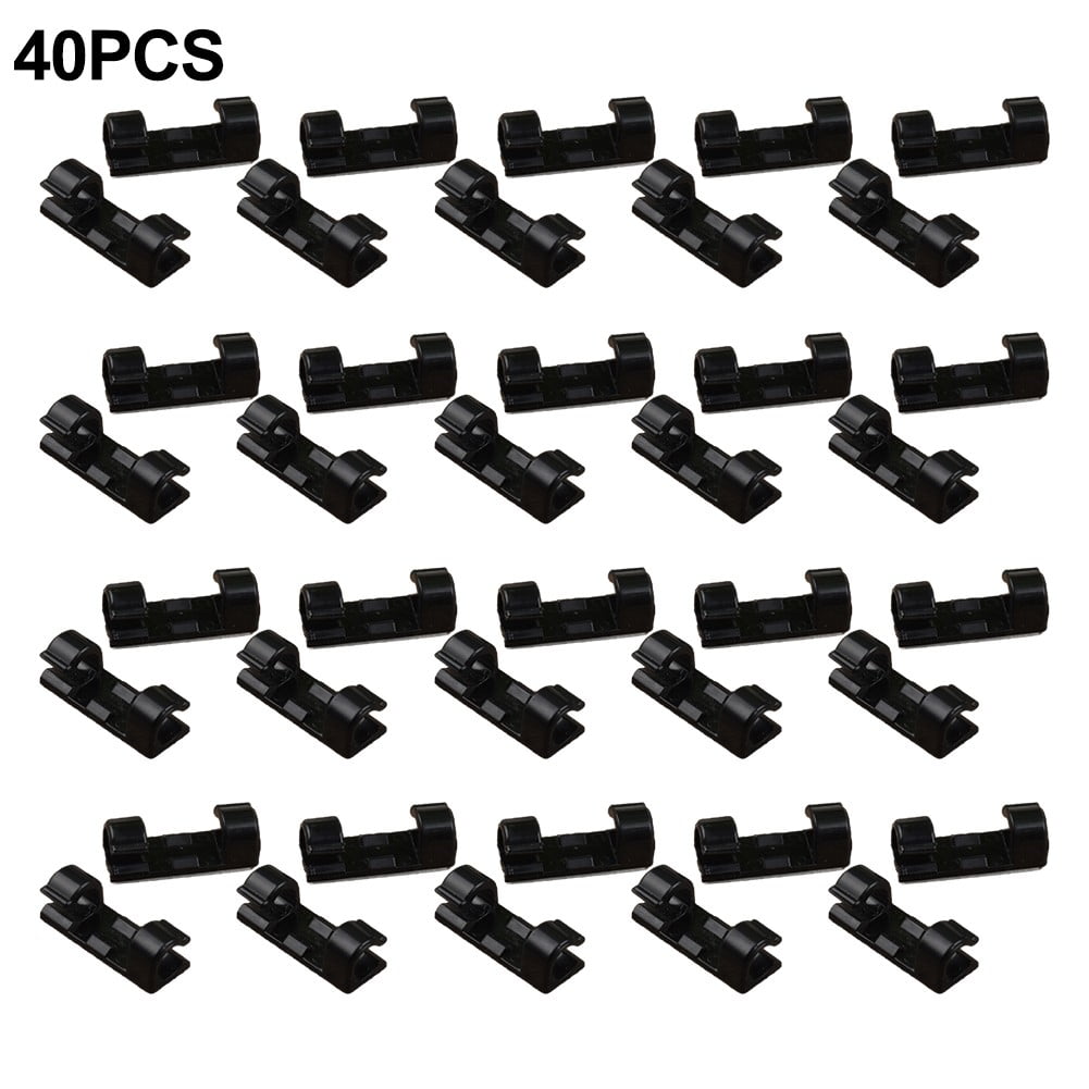 SUNFEX 40Pcs Adhesive Cable Clips Wire Holders Fixed Button For Seat No ...