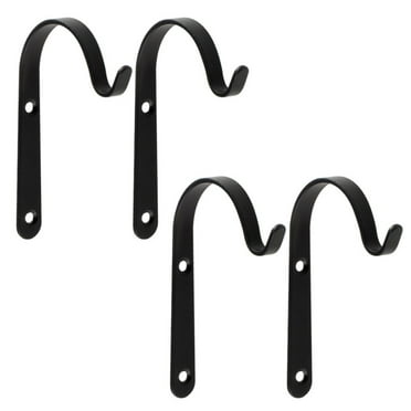 Panacea Products 259394 6 in. Curved Hanging Plant Bracket, Black Steel ...