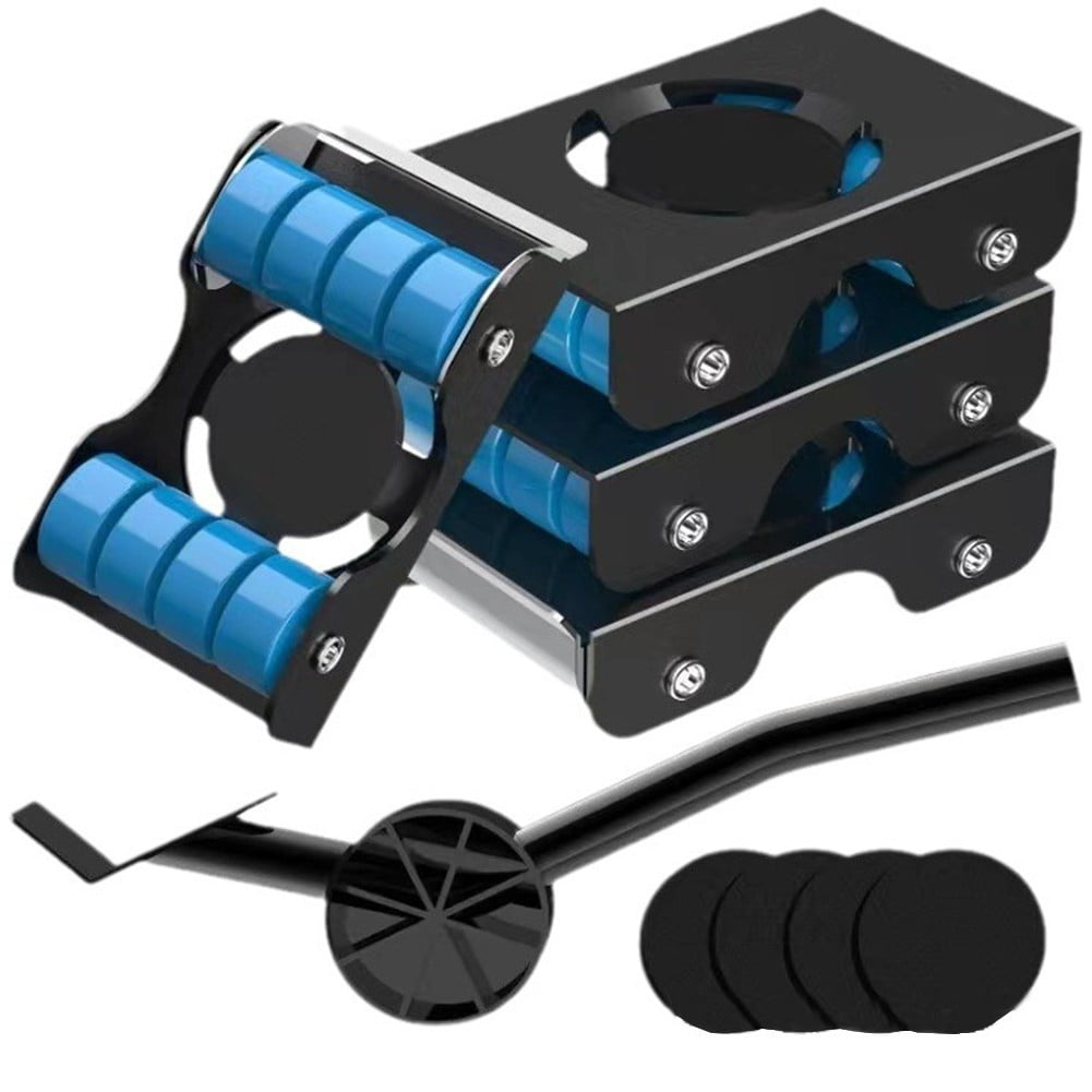 SUNFEX 4Pcs/Set Heavy Duty Furniture Lifter Mover Roller With Wheel Bar ...