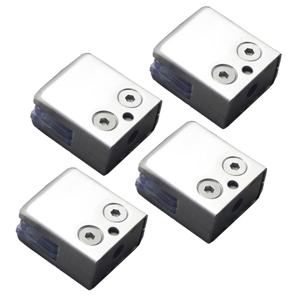 SUNFEX 4Pcs Stainless Steel Square Clamp Holder Bracket Clip For Glass ...