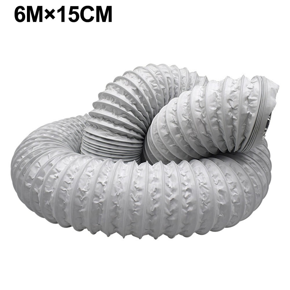 SUNFEX 6 Inch Fan Pipe Flexible Pvc Aluminum Tube Exhaust Hose 6m ...