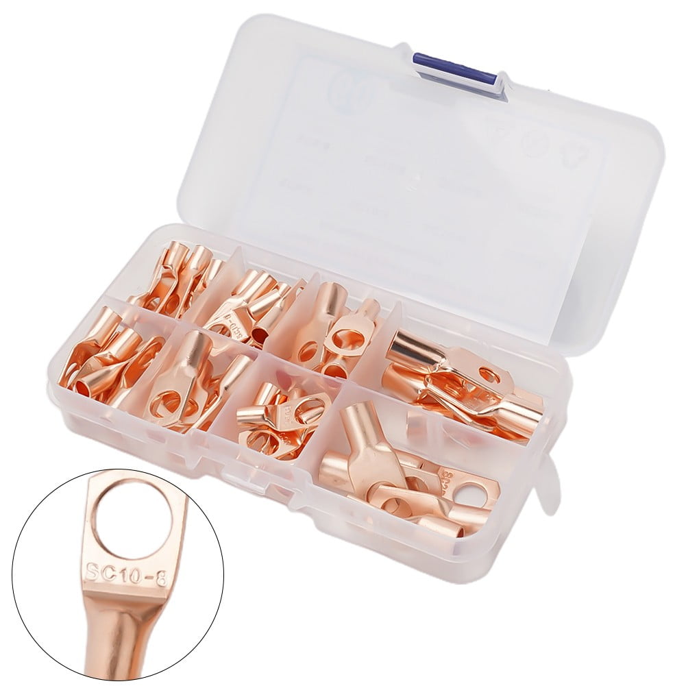 SUNFEX 60Pcs Cable Lug Crimping Tool Electrical Copper Lug Cable Wire ...