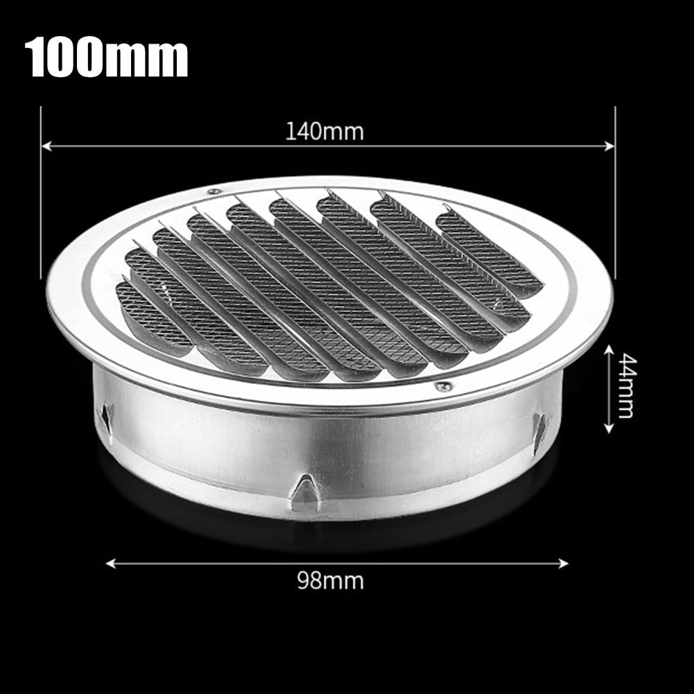 SUNFEX 75-200Mm Stainless Steel Round Air Vent Extract Valve Grille ...