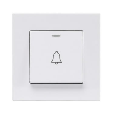 ABS Plastic Panel Home Door Bell Wall Push Button Doorbell Switch White ...