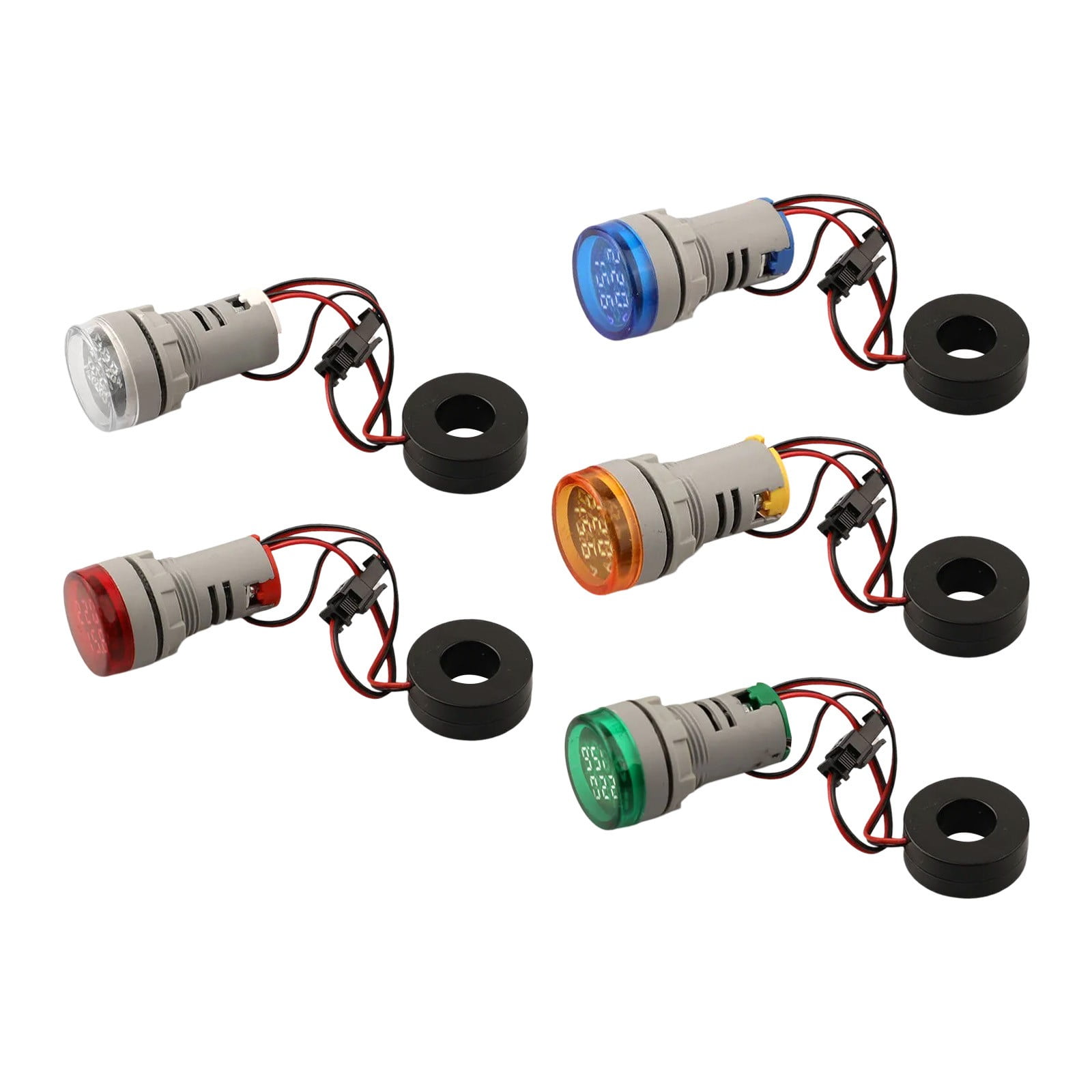 SUNFEX Ac Volt Amp Meter 5Pc Ac20-500V 100A Voltage Current Monitor ...